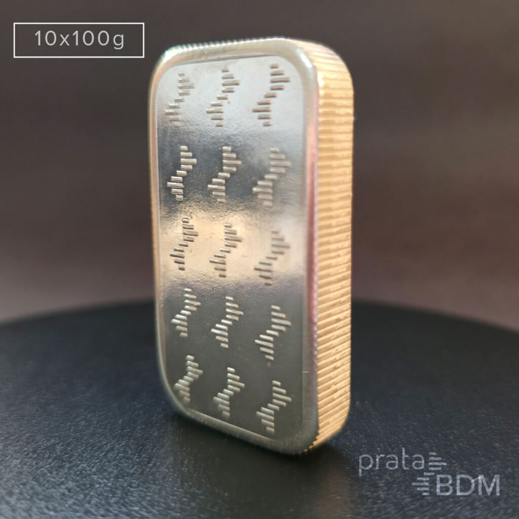 BDM – Barra de 100g de Prata 99,9% [CERTIFICADA] - Prata BDM